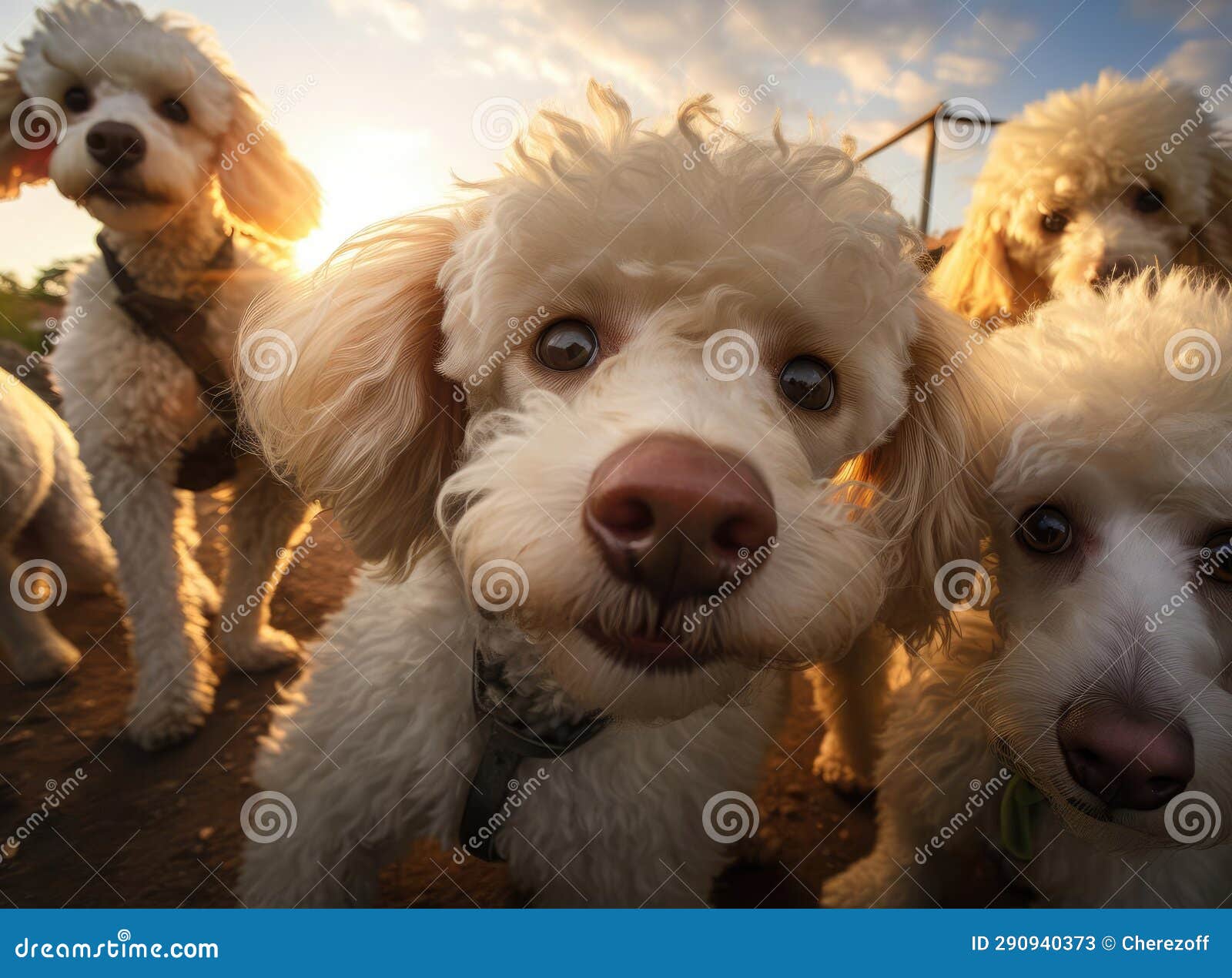 A group of poodles stock image. Image of group, friend - 290940373