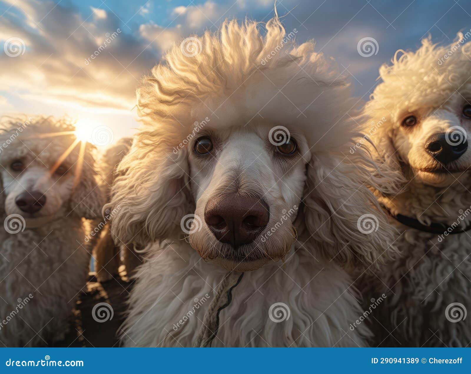 A group of poodles stock image. Image of portrait, beautiful - 290941389