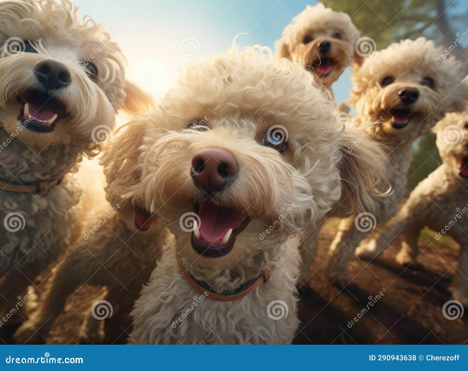 A group of poodles stock photo. Image of poodle, young - 290943638