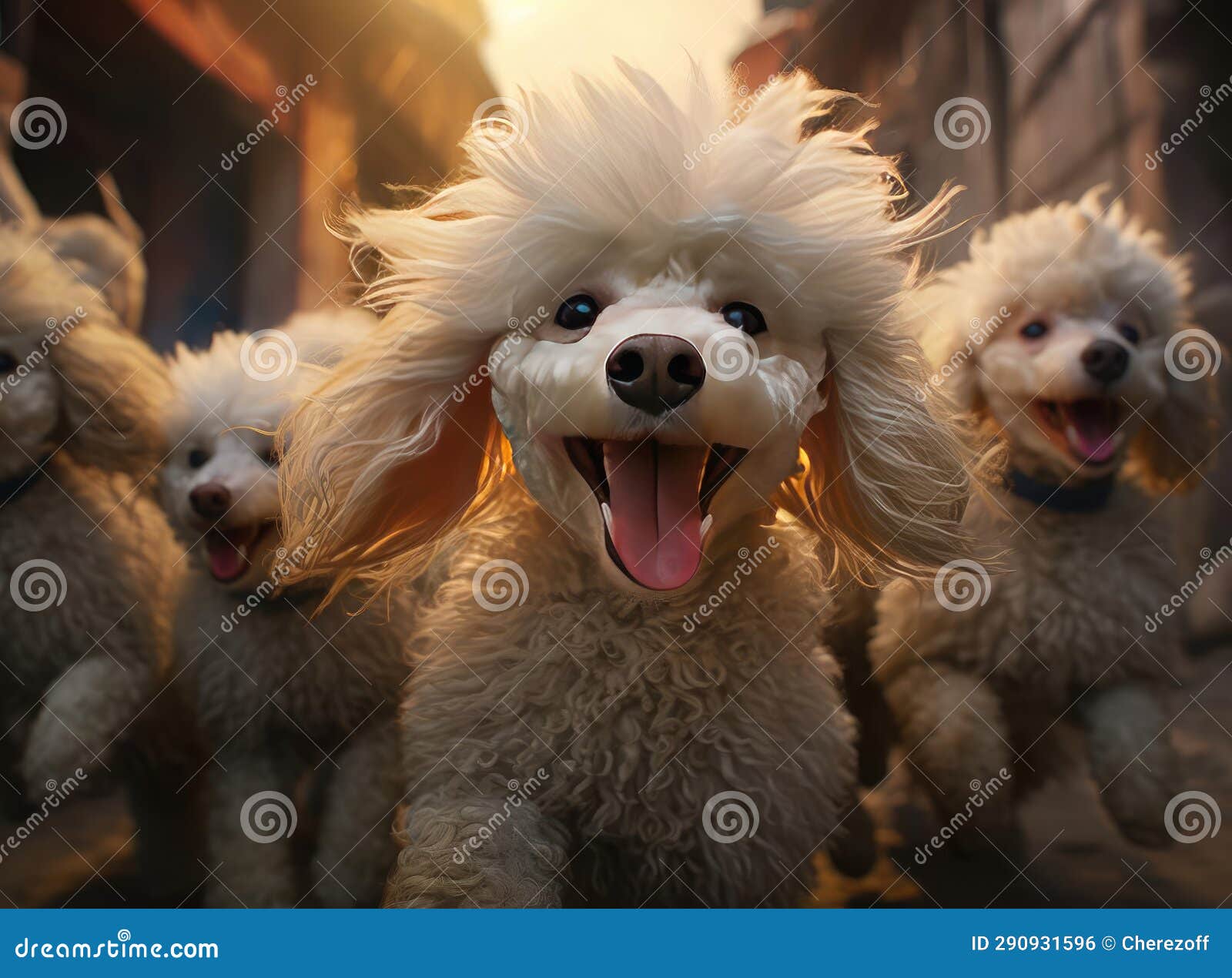 A group of poodles stock photo. Image of portrait, obedience - 290931596