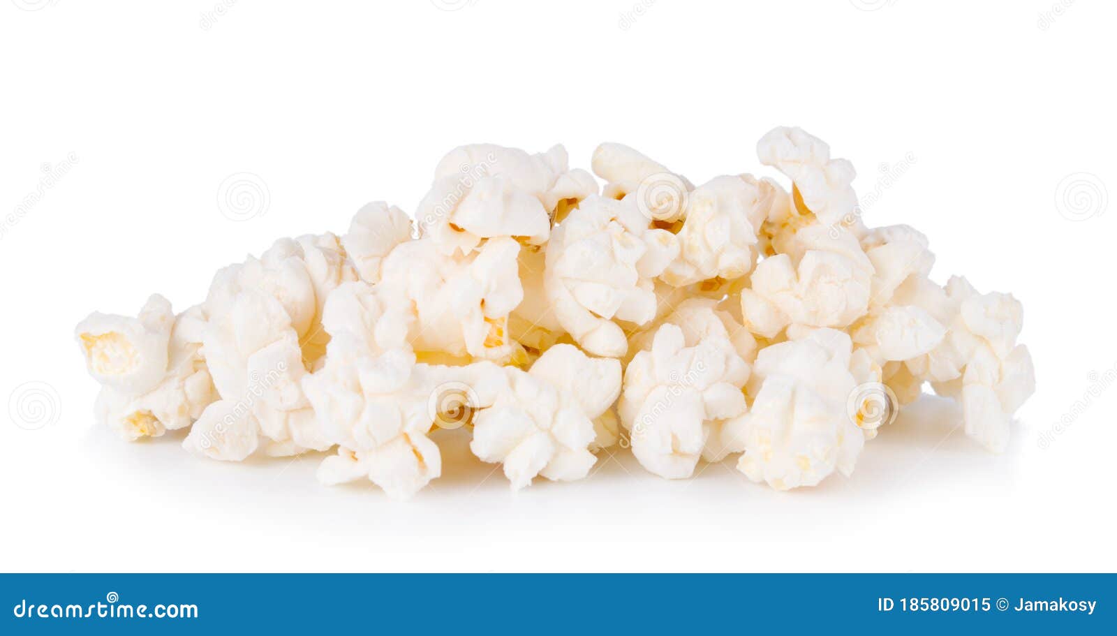 Group of Popcorn Isolated on White Background Stock Image - Image of ...