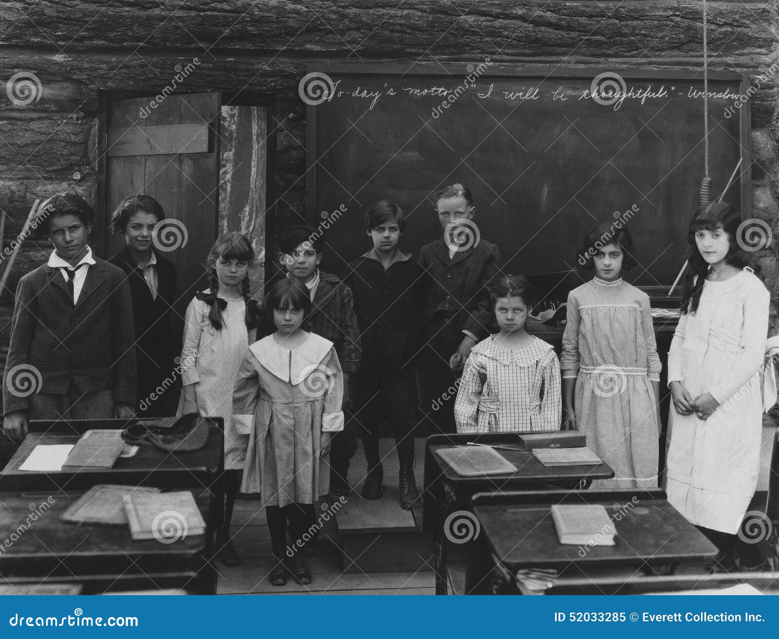 Group Portrait of Children Standing in Classroom Stock Image - Image of ...