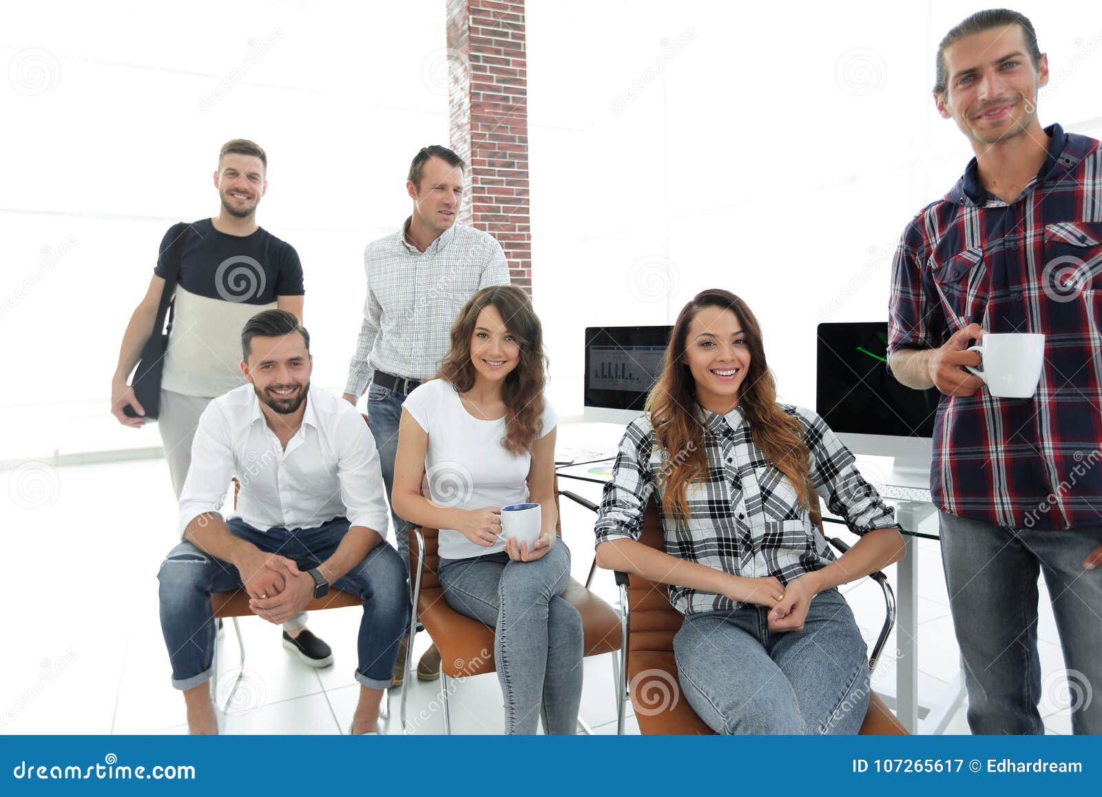 Group Portrait of the Creative Team Stock Image - Image of group ...
