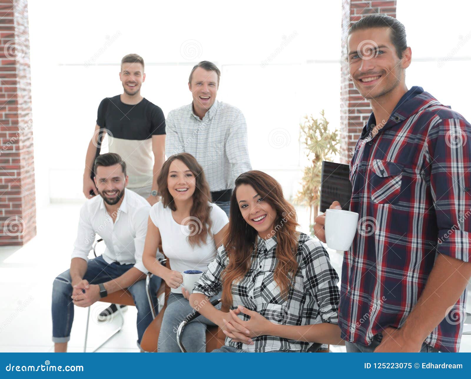 Group Portrait of the Creative Team Stock Image - Image of coworkers ...