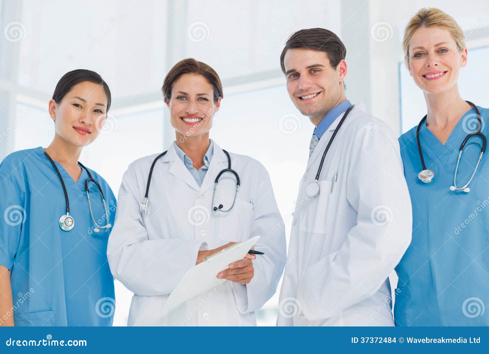 Group Portrait of Doctors Standing Together Stock Photo - Image of care ...