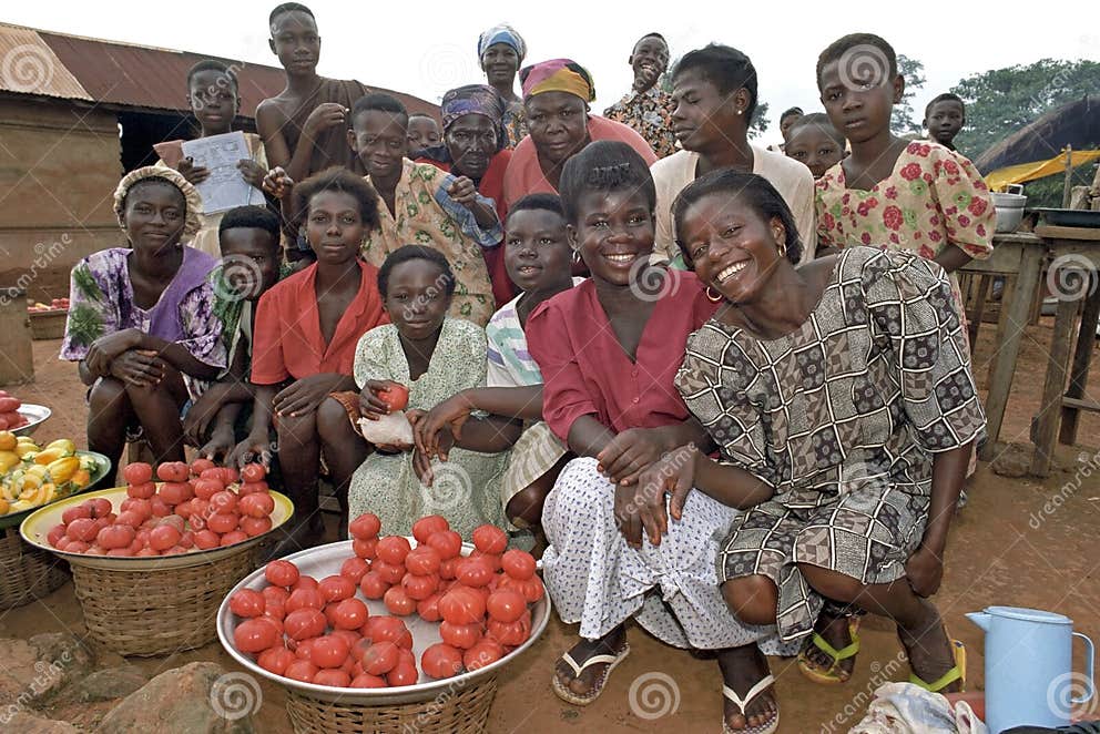 Group Portrait Female Market Vendors In Ghana Editorial Stock Image