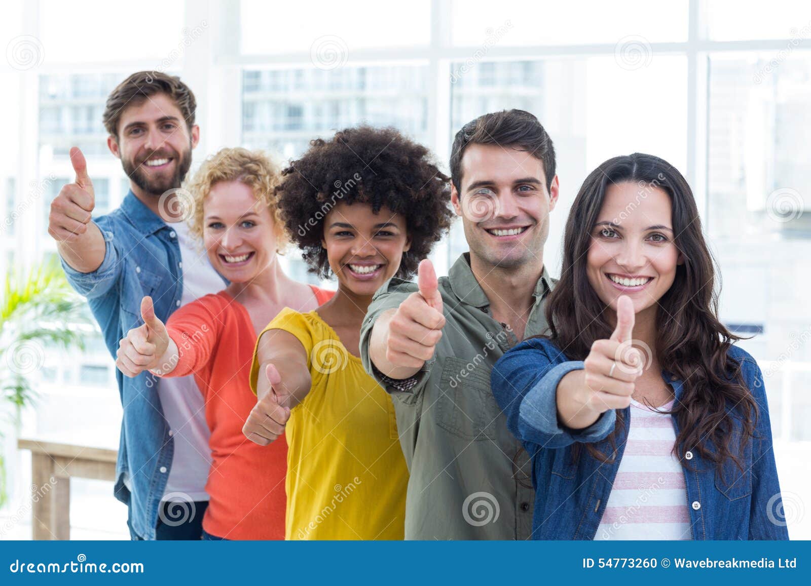 Group Portrait of Happy Young Colleagues Stock Photo - Image of people ...