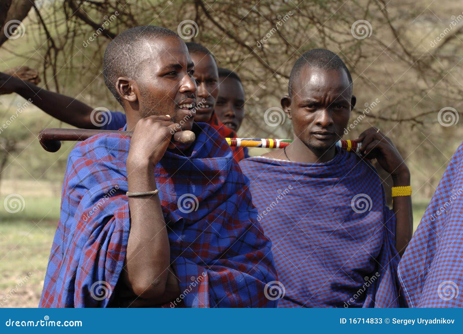 A Group Portrait Maasai Men. Editorial Stock Photo - Image of people ...