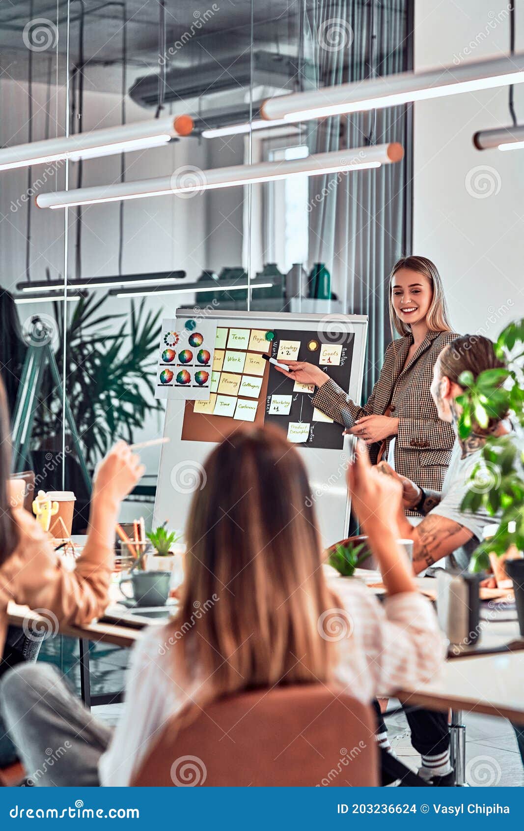 Group of Positive Multicultural Marketing Experts Planning Working ...