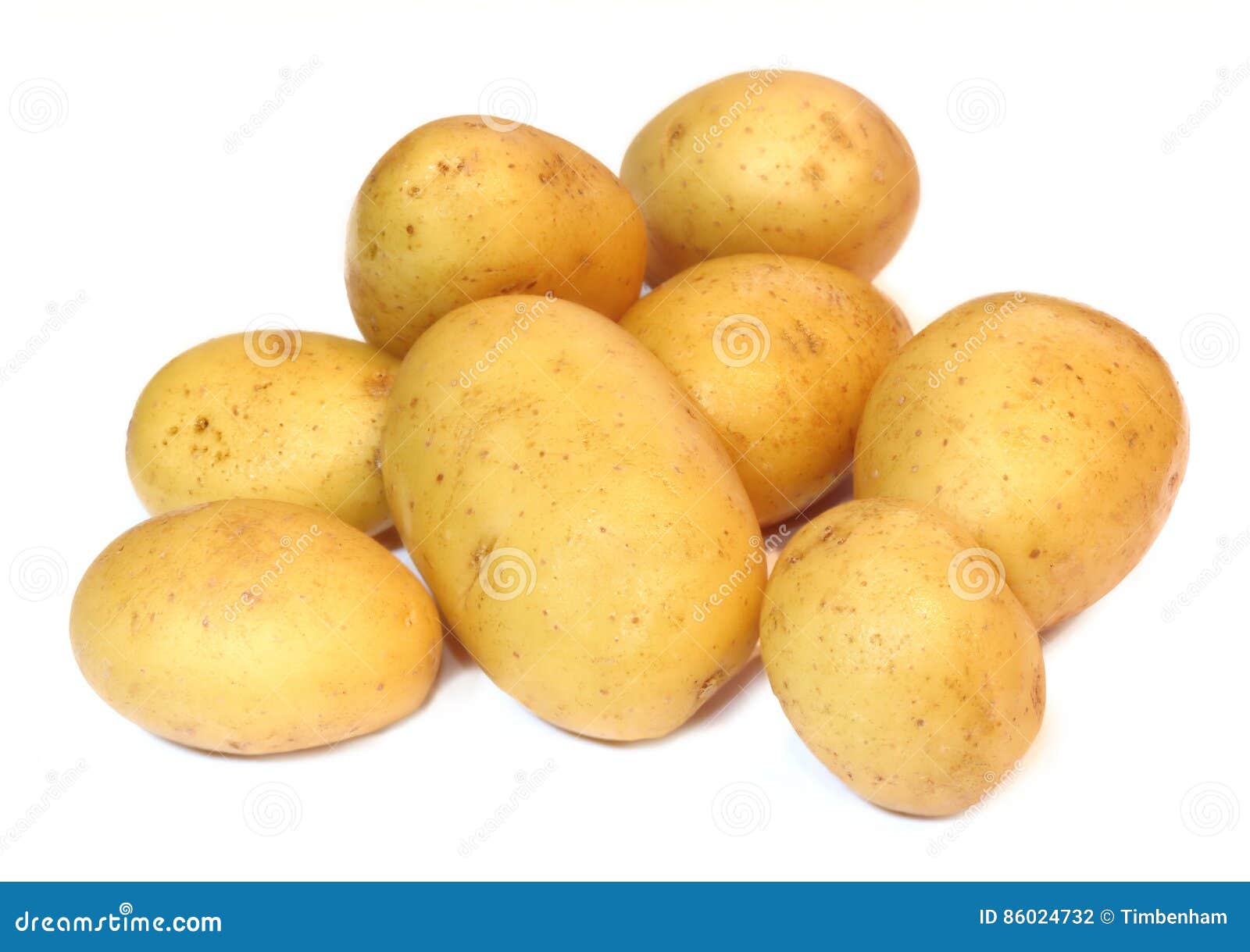 Group of Potatoes Isolated on a White Background Stock Photo - Image of ...