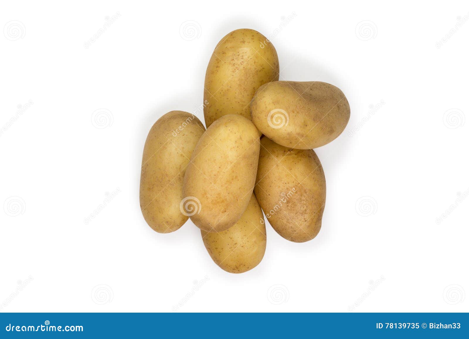Group of Potatoes Isolated on White Stock Image - Image of potato ...