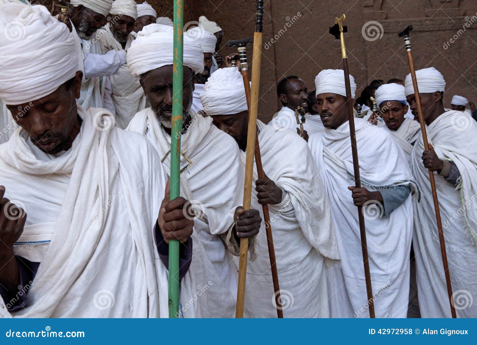A Group of Priests, Lalibela Editorial Stock Photo - Image of carved ...