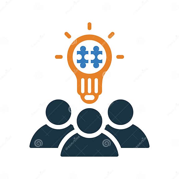 Group Problem Solving icon stock illustration. Illustration of solution ...