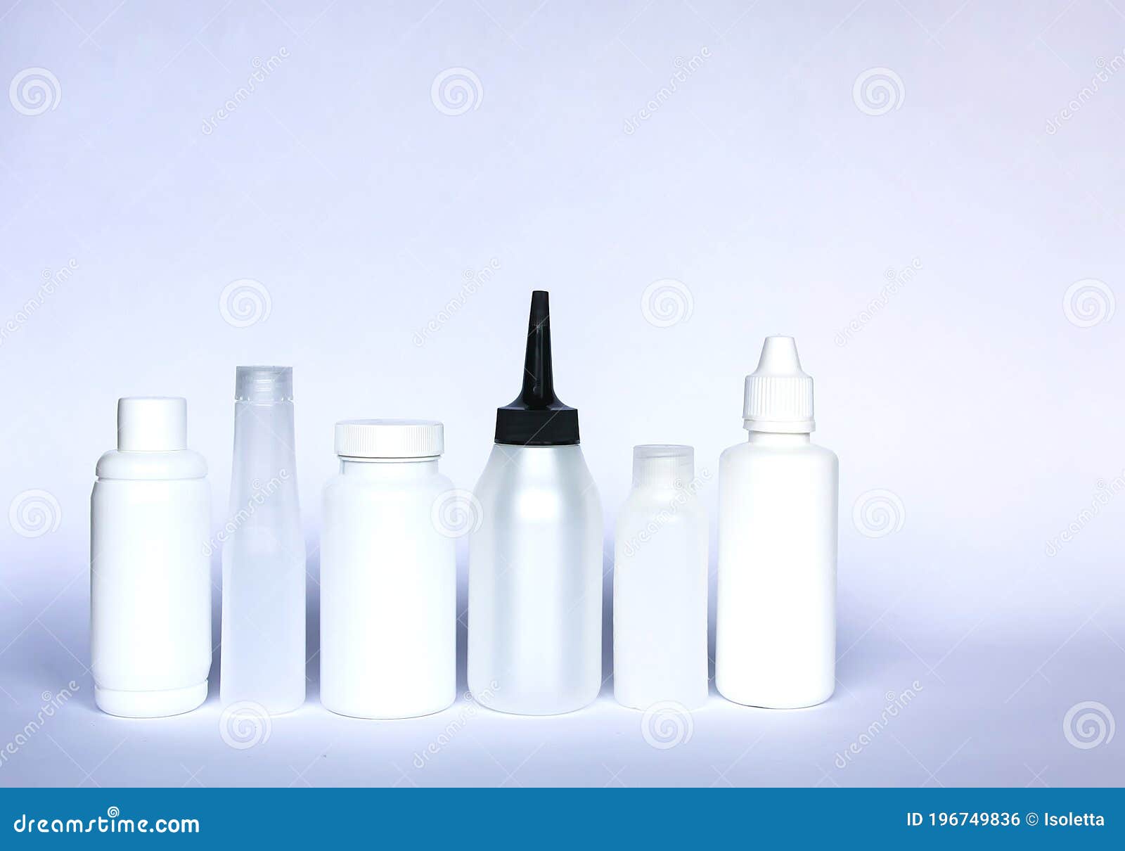 Group of Product Packaging Plastic Containers Stock Photo - Image of ...