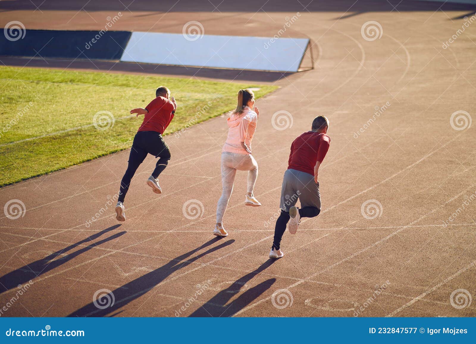 Group of Professional Athletes Training Together Stock Image - Image of ...