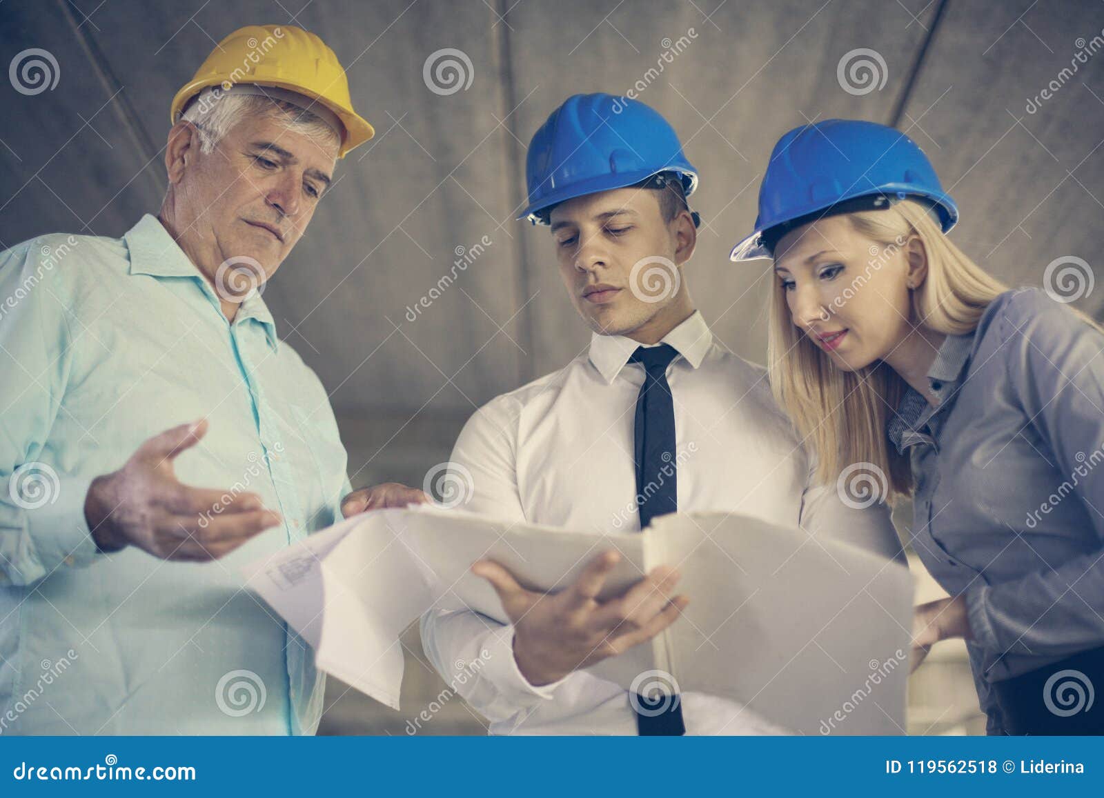 Group of Professional Construction Managers. Stock Photo - Image of ...