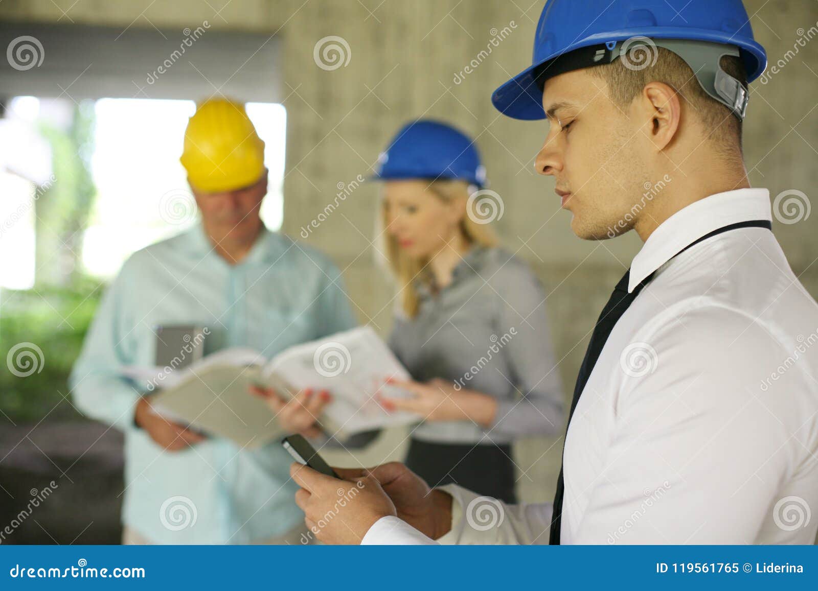 Group of Professional Construction Managers. Stock Image - Image of ...