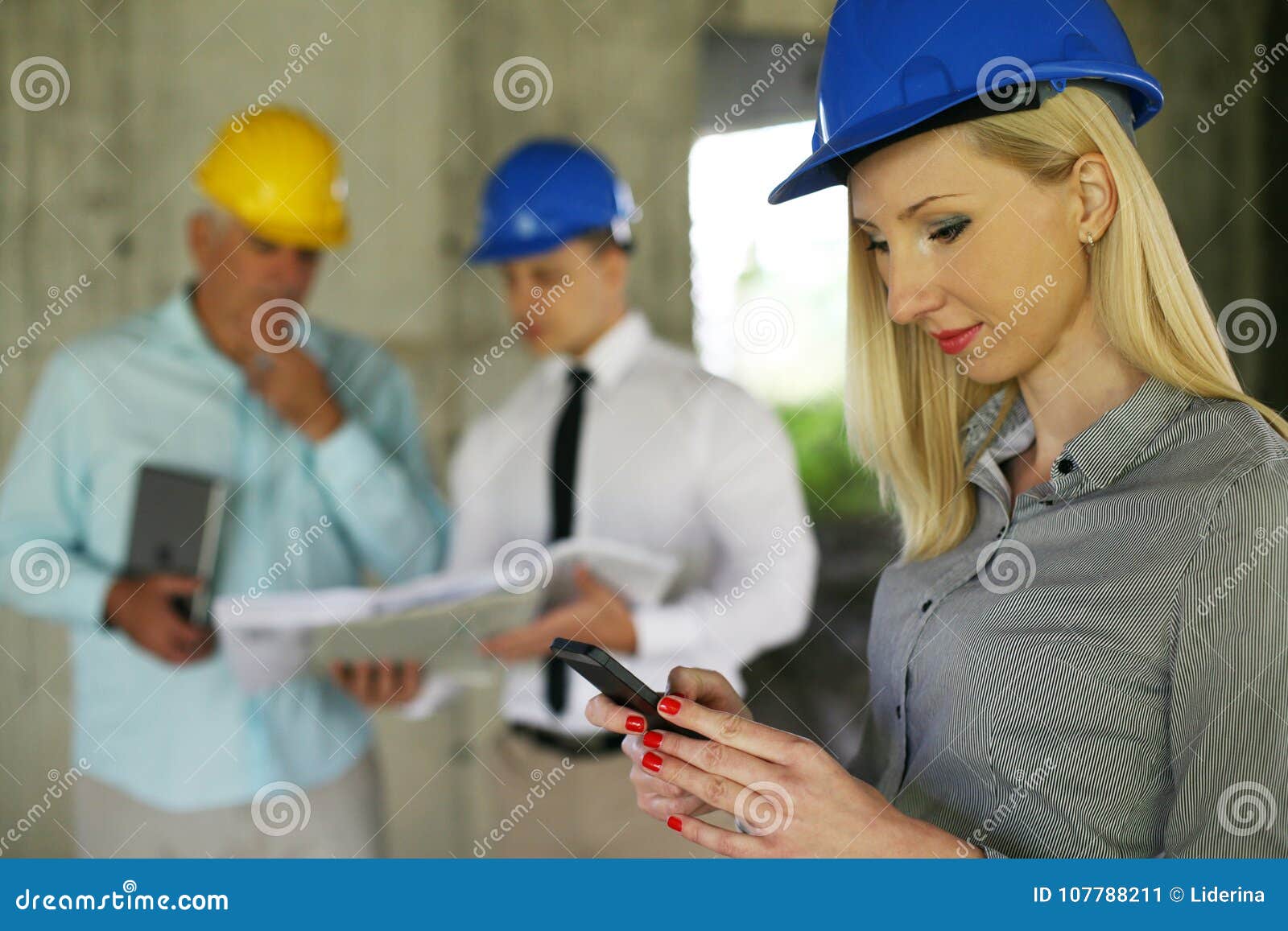 Group of Professional Construction Managers. Stock Image - Image of ...