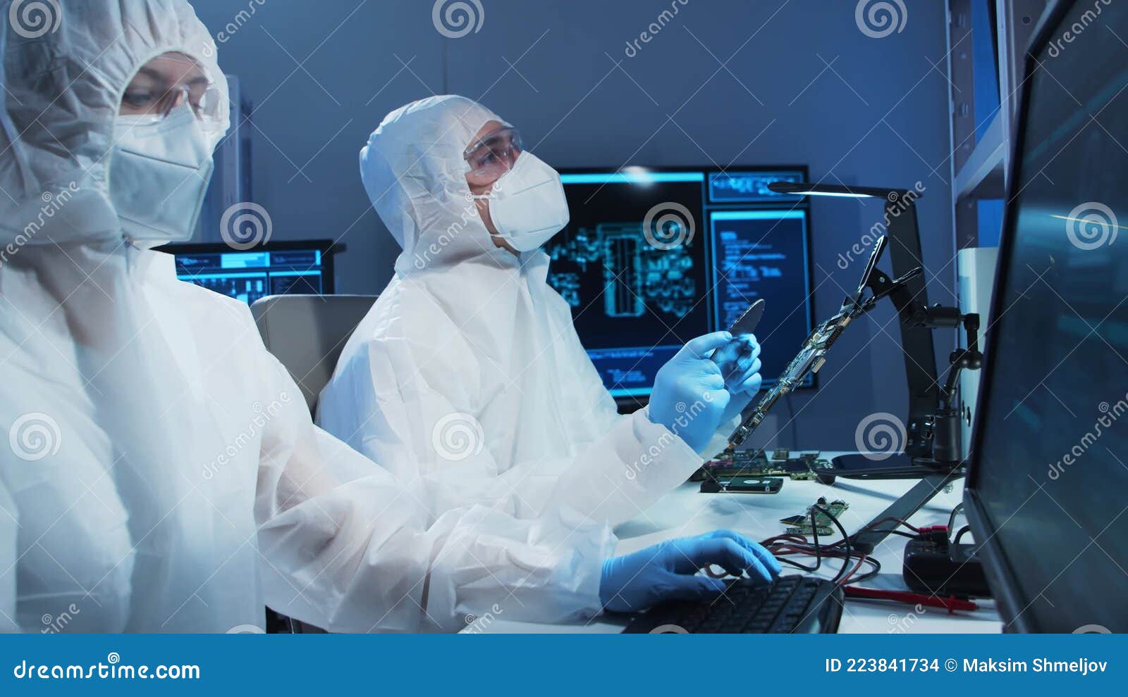 Group of Professional Engineer is Developing a Modern Microprocessor in ...