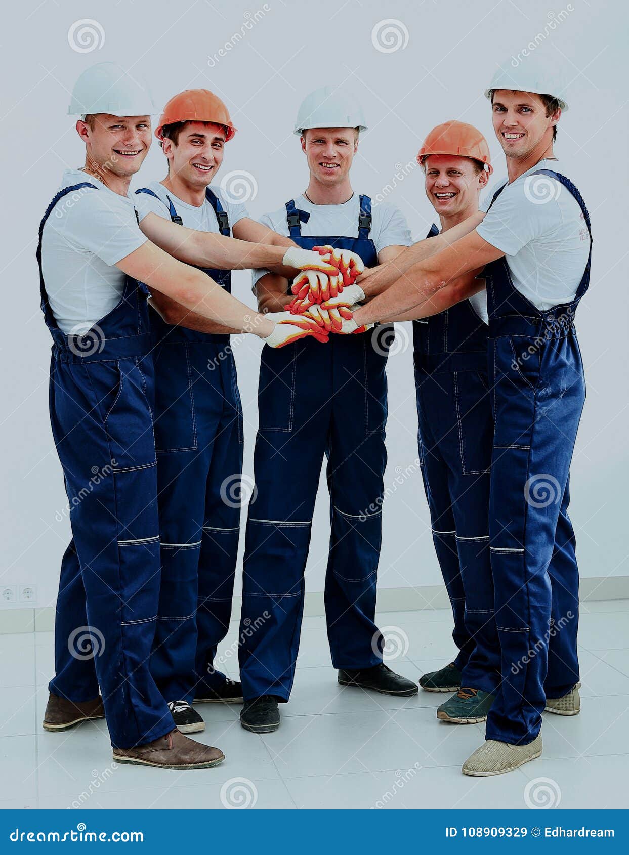 Group of Professional Construction Workers Stock Image - Image of ...