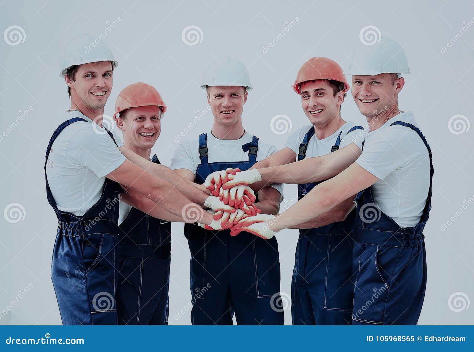 Large Group of Workers Standing in Circle Top View Stock Image - Image ...