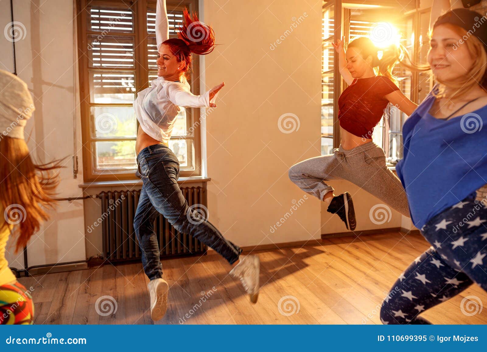 Professional People Training Modern Dances in Studio Stock Image ...