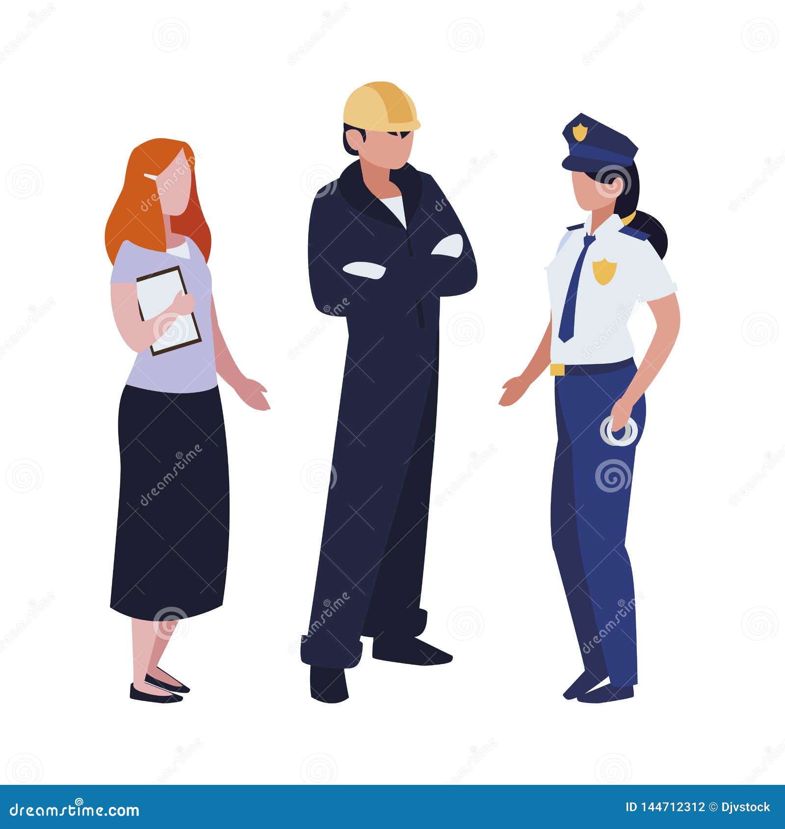 Group of Professional Workers Characters Stock Illustration ...