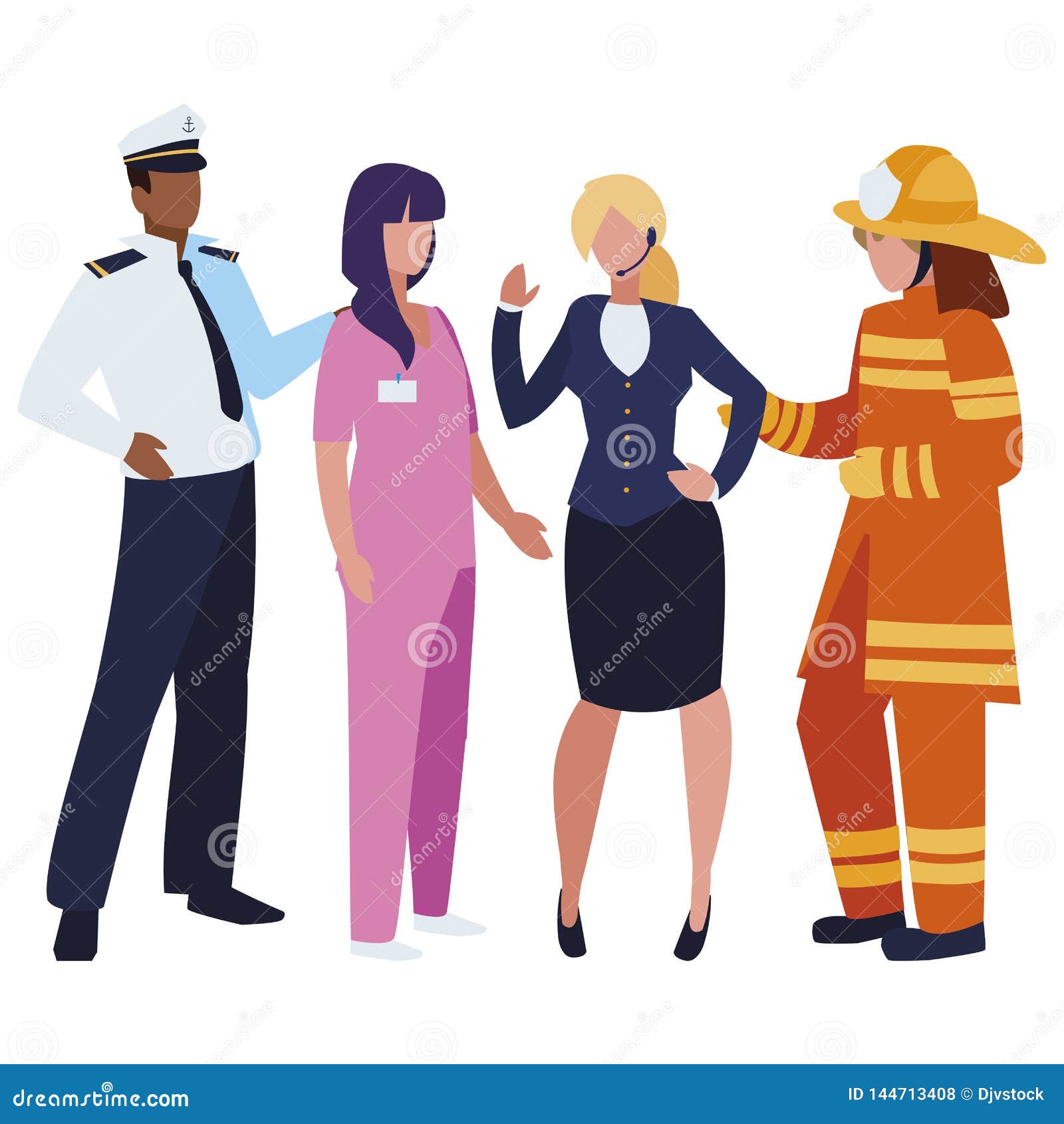 Group of Professional Workers Characters Stock Illustration ...