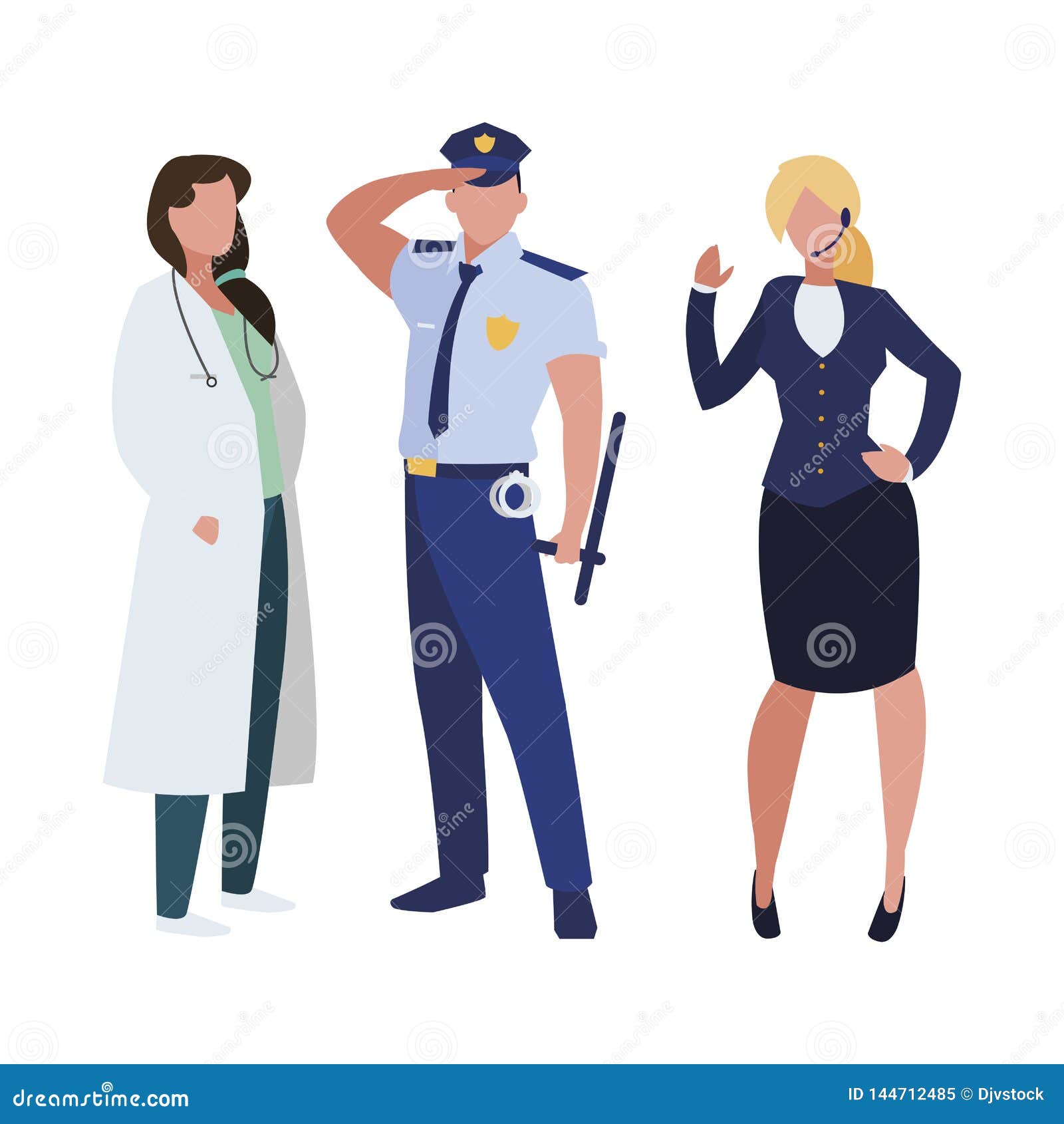 Group of Professional Workers Characters Stock Illustration ...