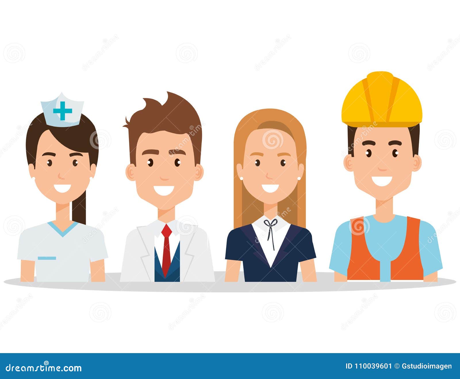 Group of Professional Workers Stock Vector - Illustration of occupation ...