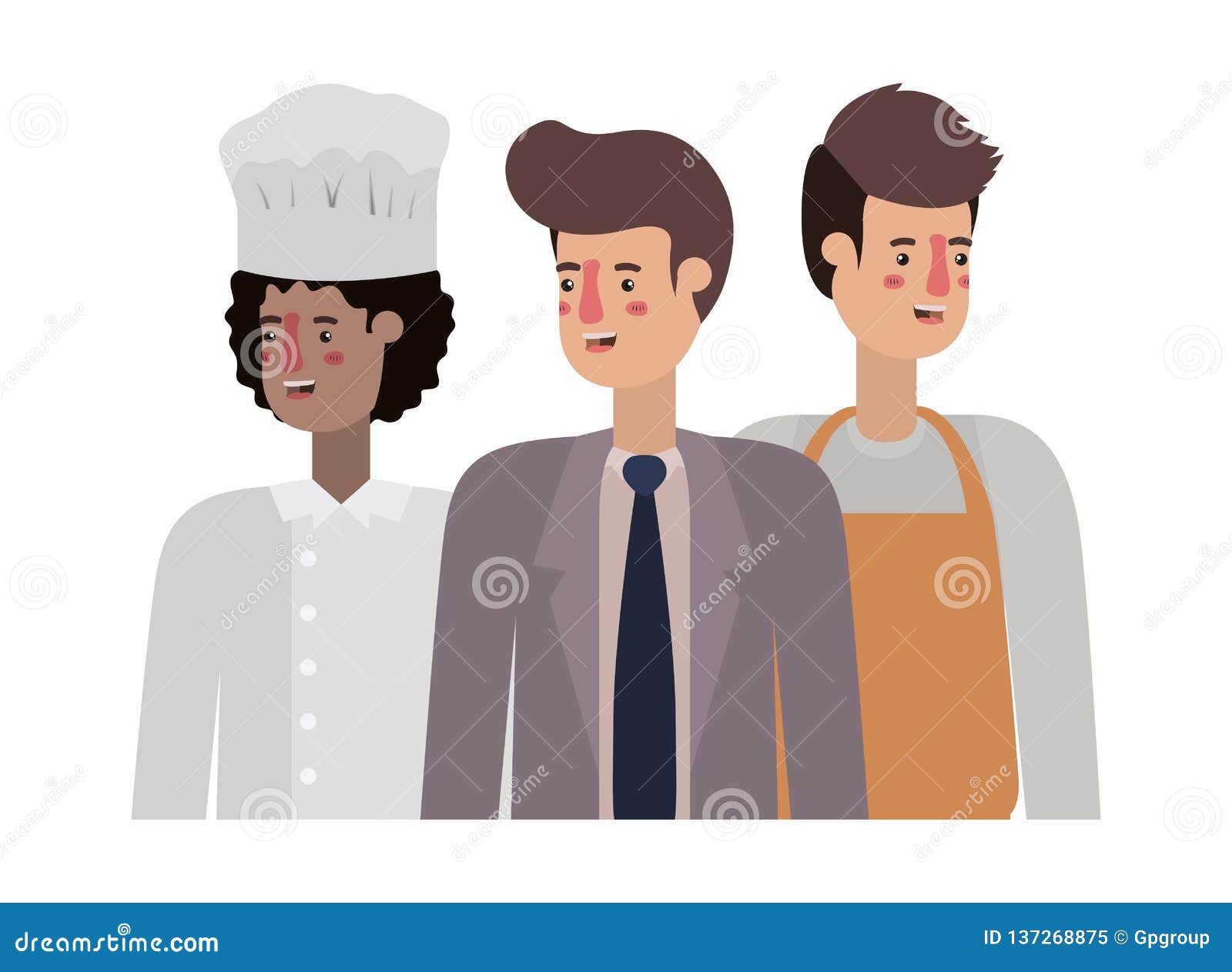 Group of Professionals Avatar Character Stock Vector - Illustration of ...