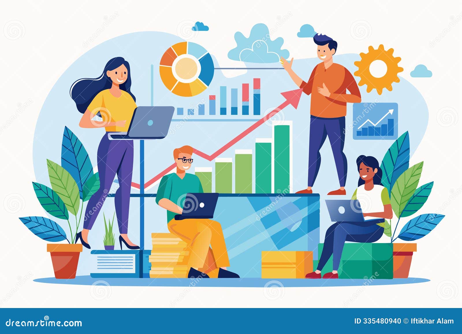 A Group of Professionals Collaborates on Growth Chart Analysis Using ...