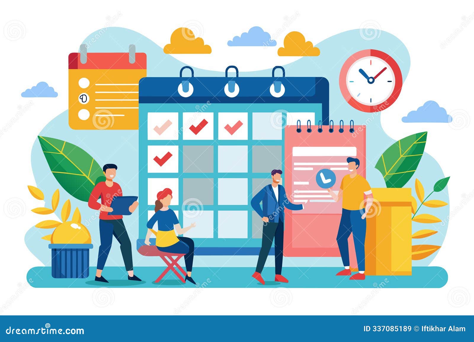 A Group of Professionals Collaborates on Sales Scheduling while ...