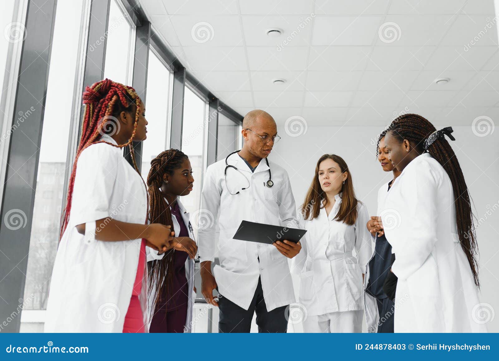 Group of Professionals Medical Workers Working Together. Stock Image ...