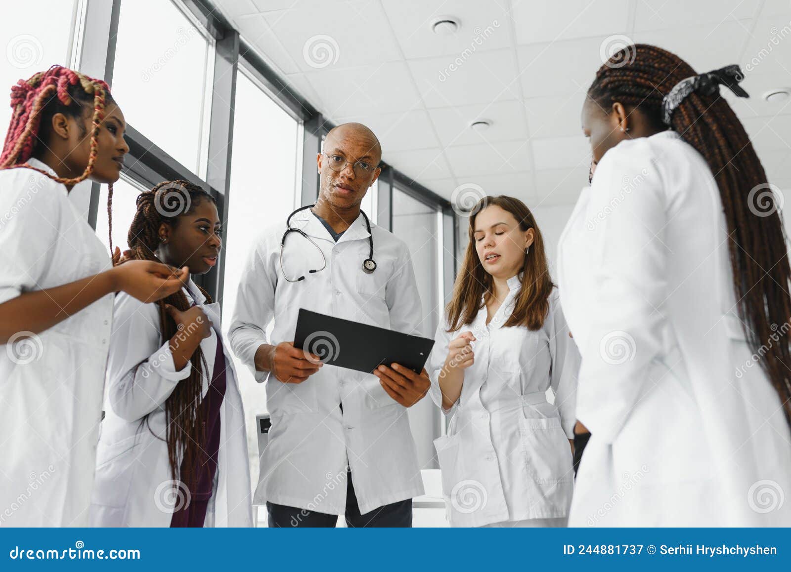 Group of Professionals Medical Workers Working Together. Stock Image ...