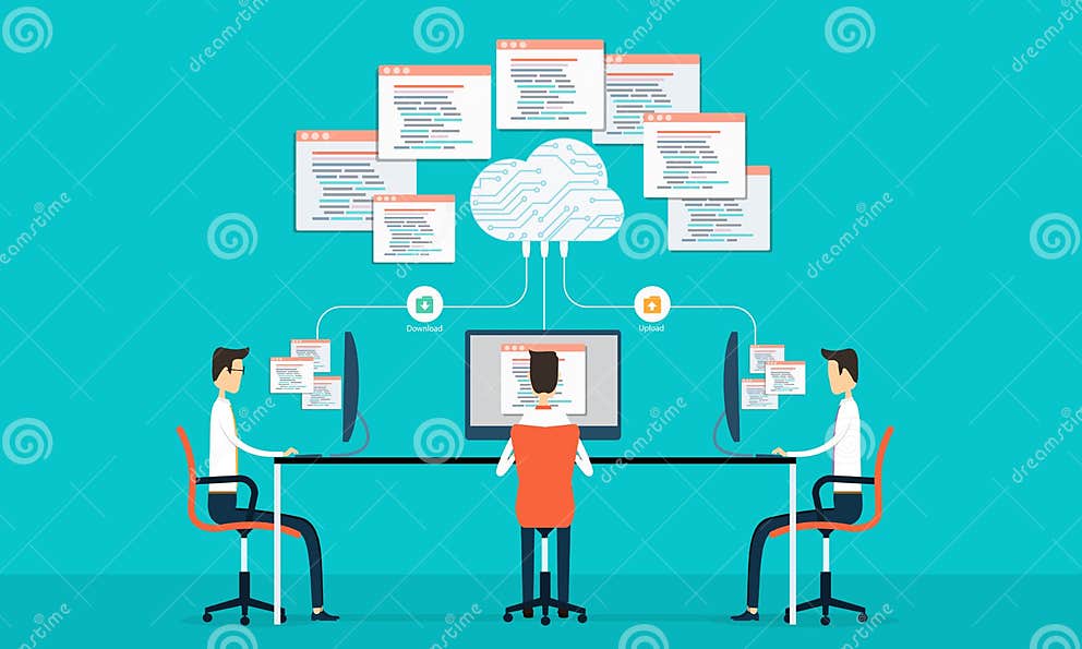 Group Programing Develop Web and Application on Cloud Net Work Stock ...