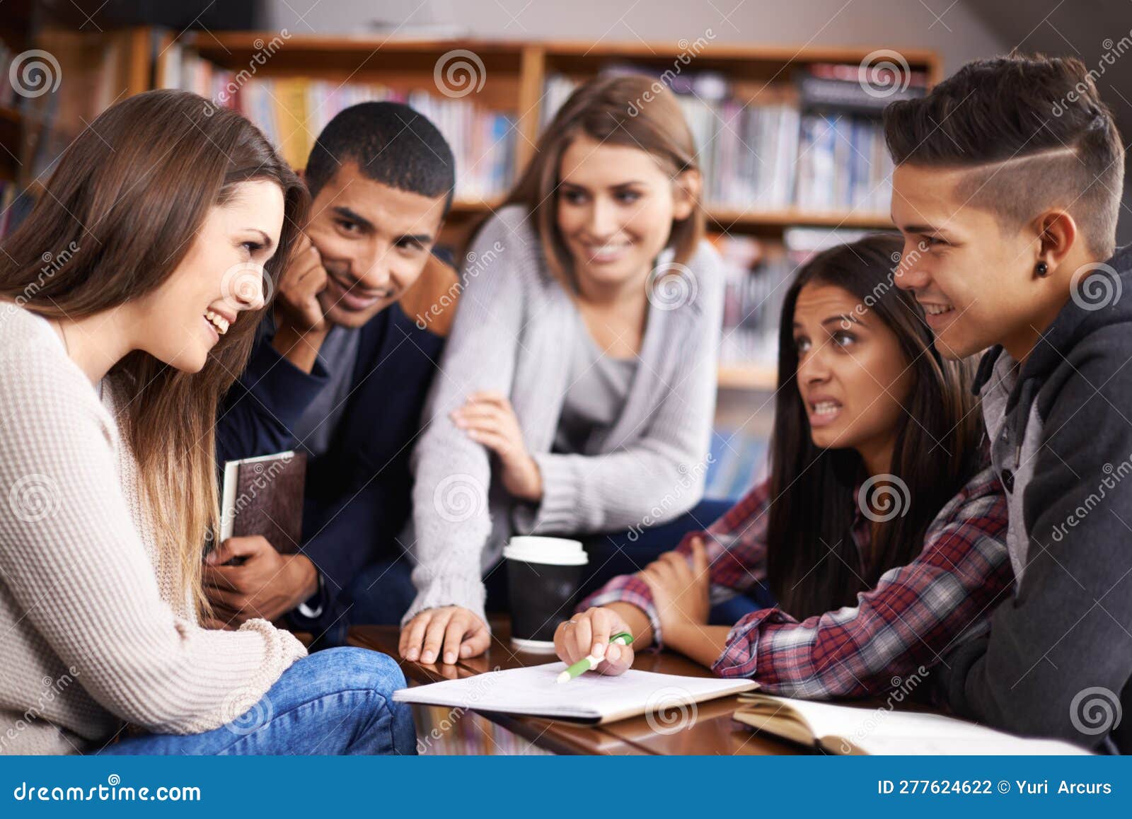 Group Projects are always Fun. a Group of University Students Doing a ...