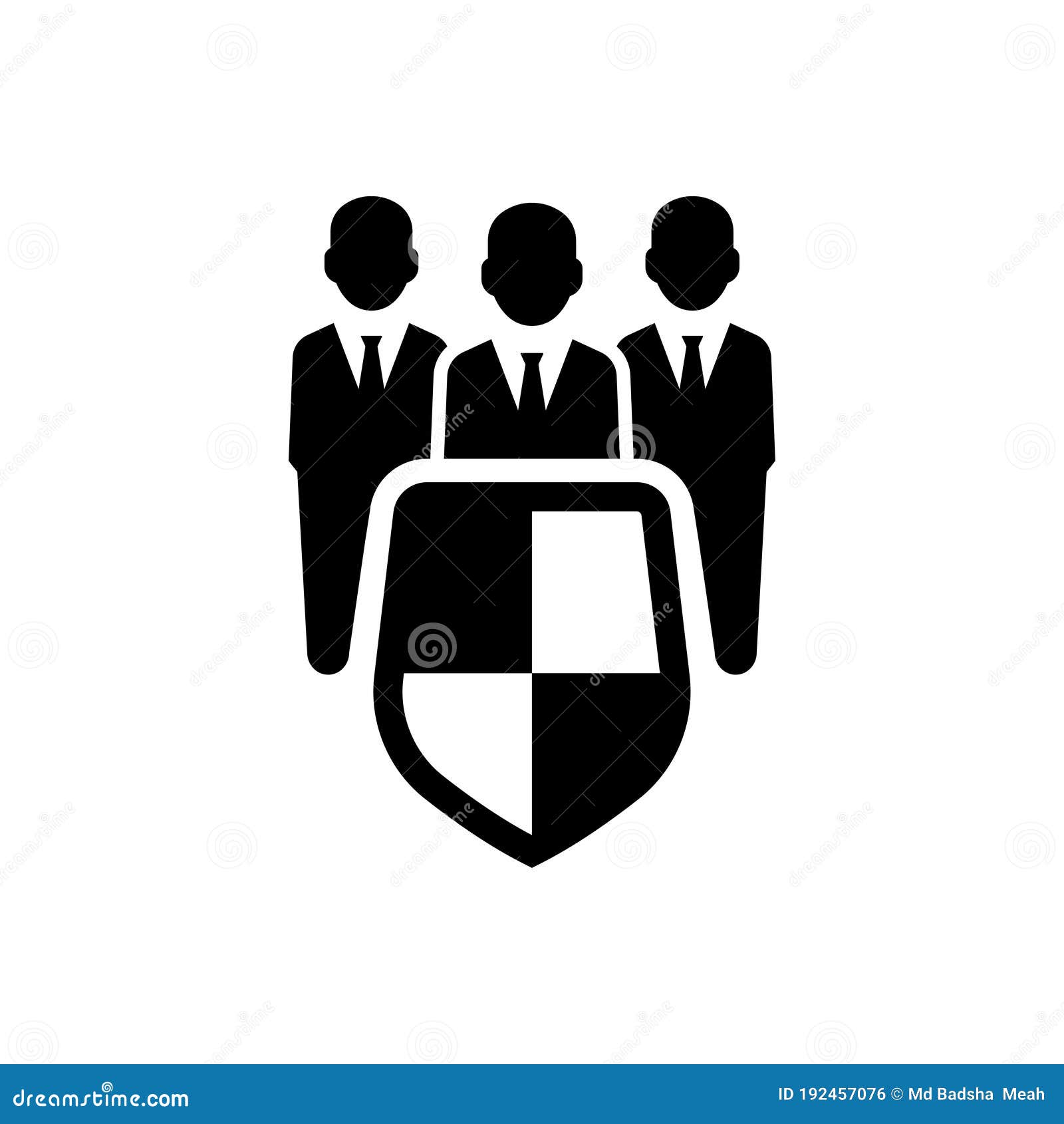 Group Protection Icon stock vector. Illustration of vector - 192457076