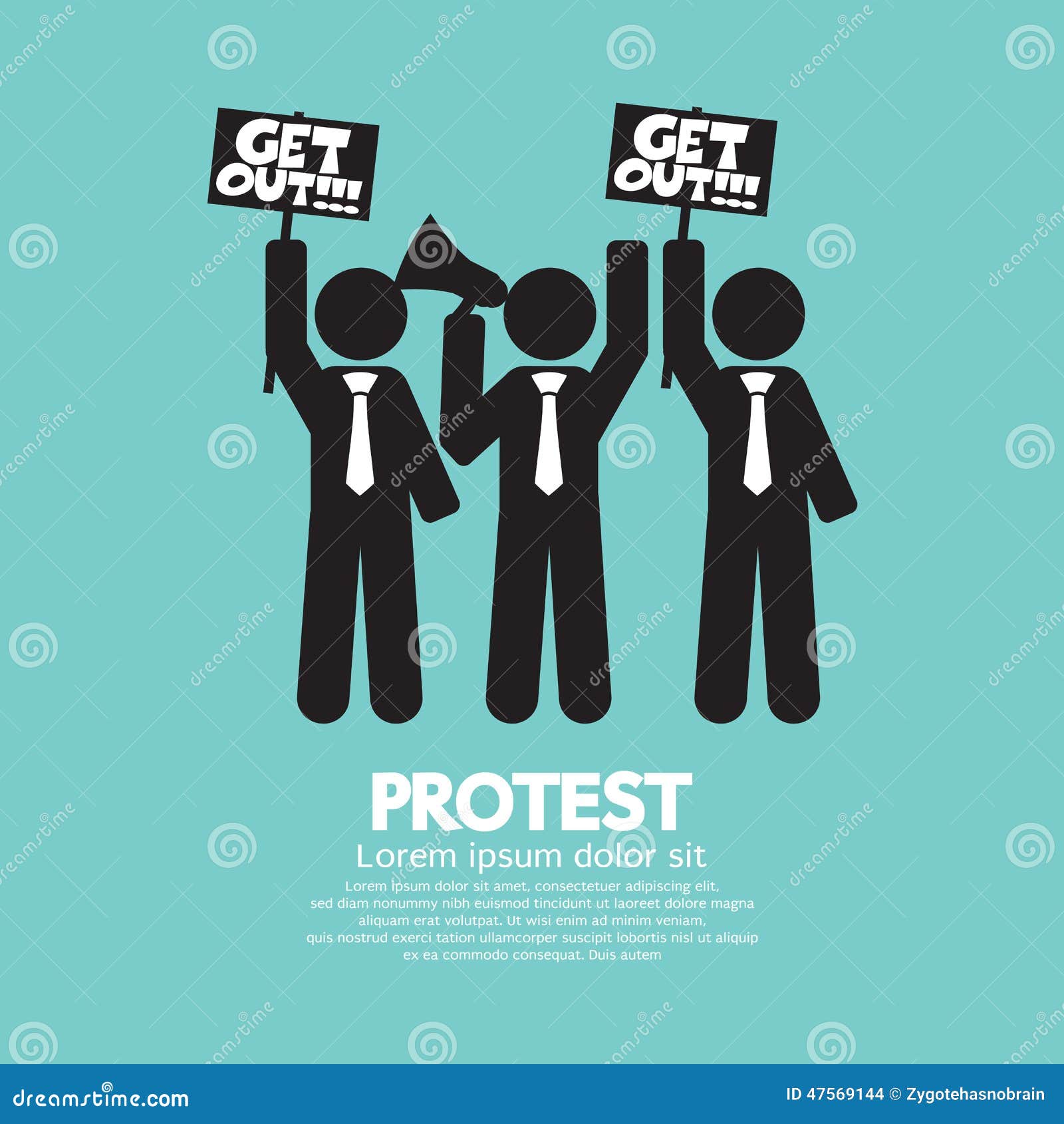 Group of Protester Graphic Symbol Stock Vector - Illustration of anger ...