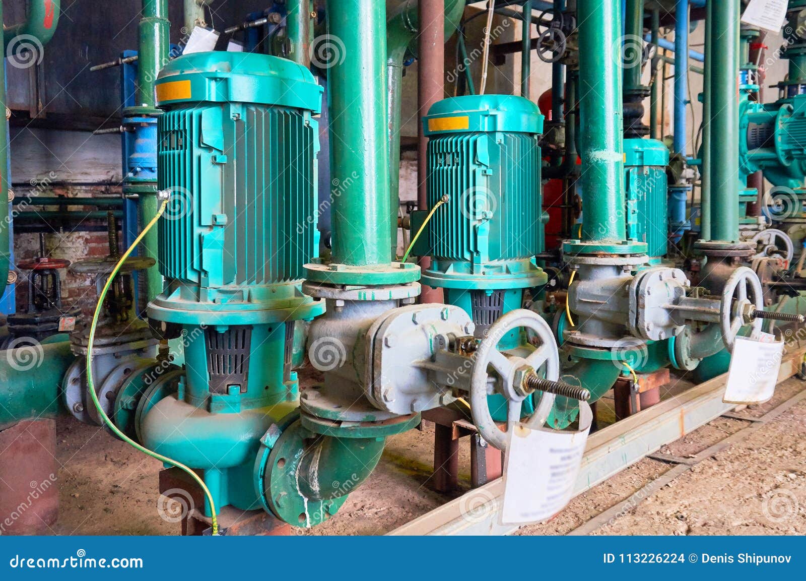 The Group Pumps at the Water Pipe. Stock Photo - Image of indoors ...