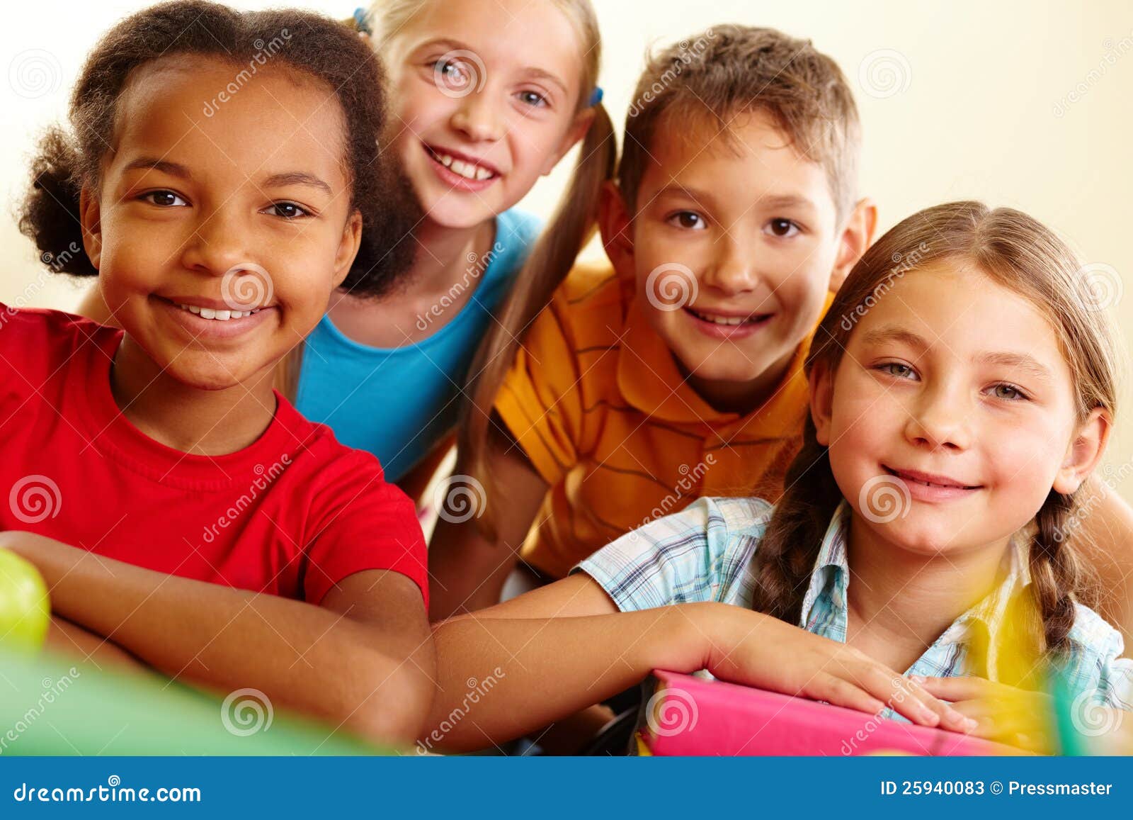 Group of pupils stock image. Image of elementary, cheerful - 25940083