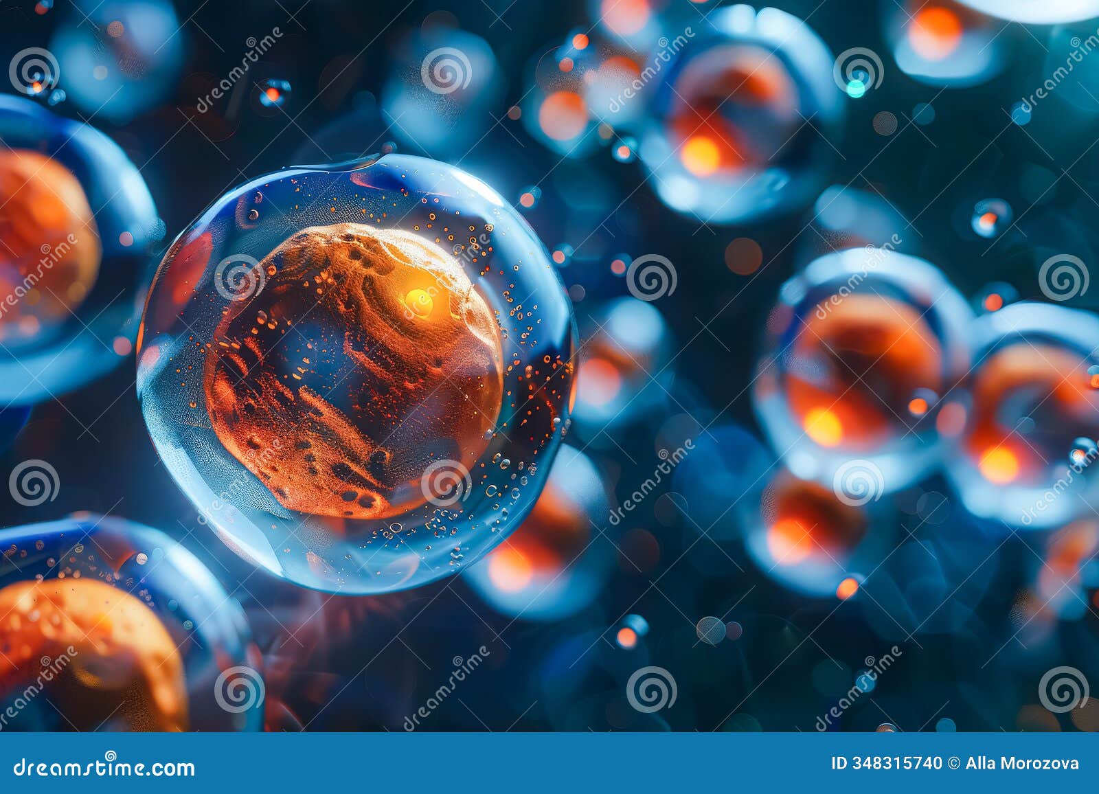 Group of Purple Blobs Floating in Space. Stock Photo - Image of blur ...