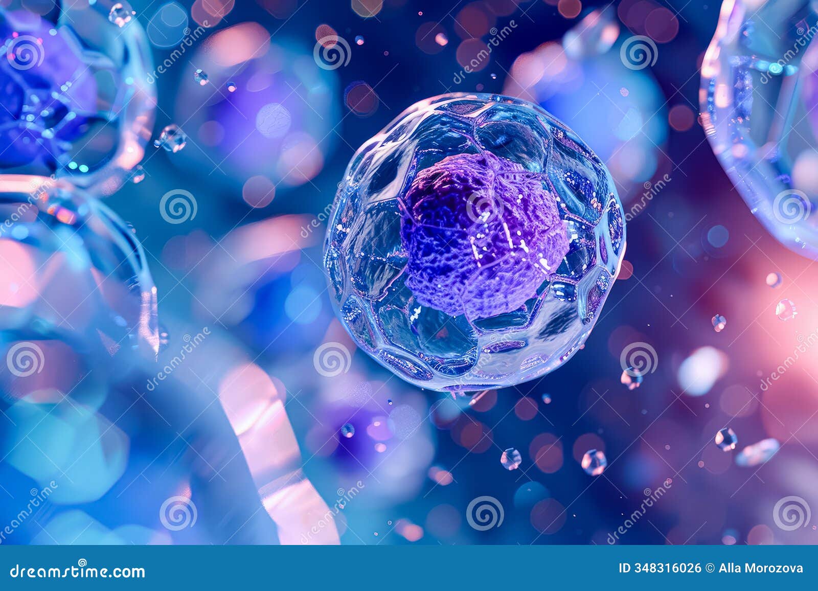Group of Purple Blobs Floating in Space. Stock Photo - Image of science ...