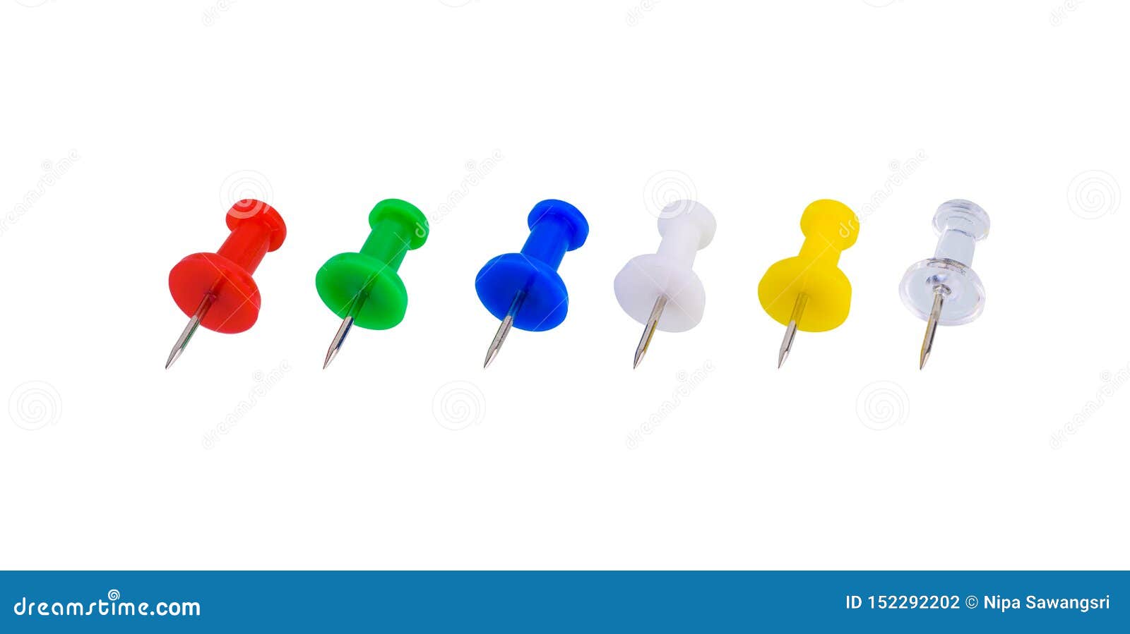 Group of Push Pins in Different Colors Stock Photo - Image of design ...