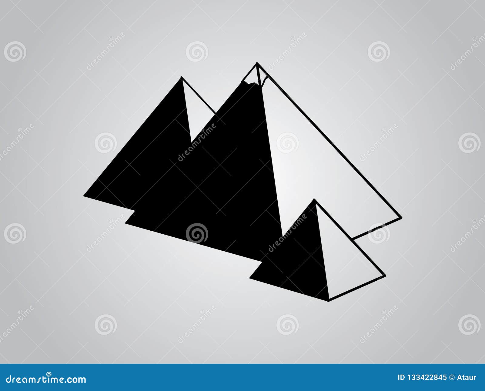 Pyramids Of Egypt. Pyramids Of Giza, Symbol Of Egypt Cartoon Vector ...
