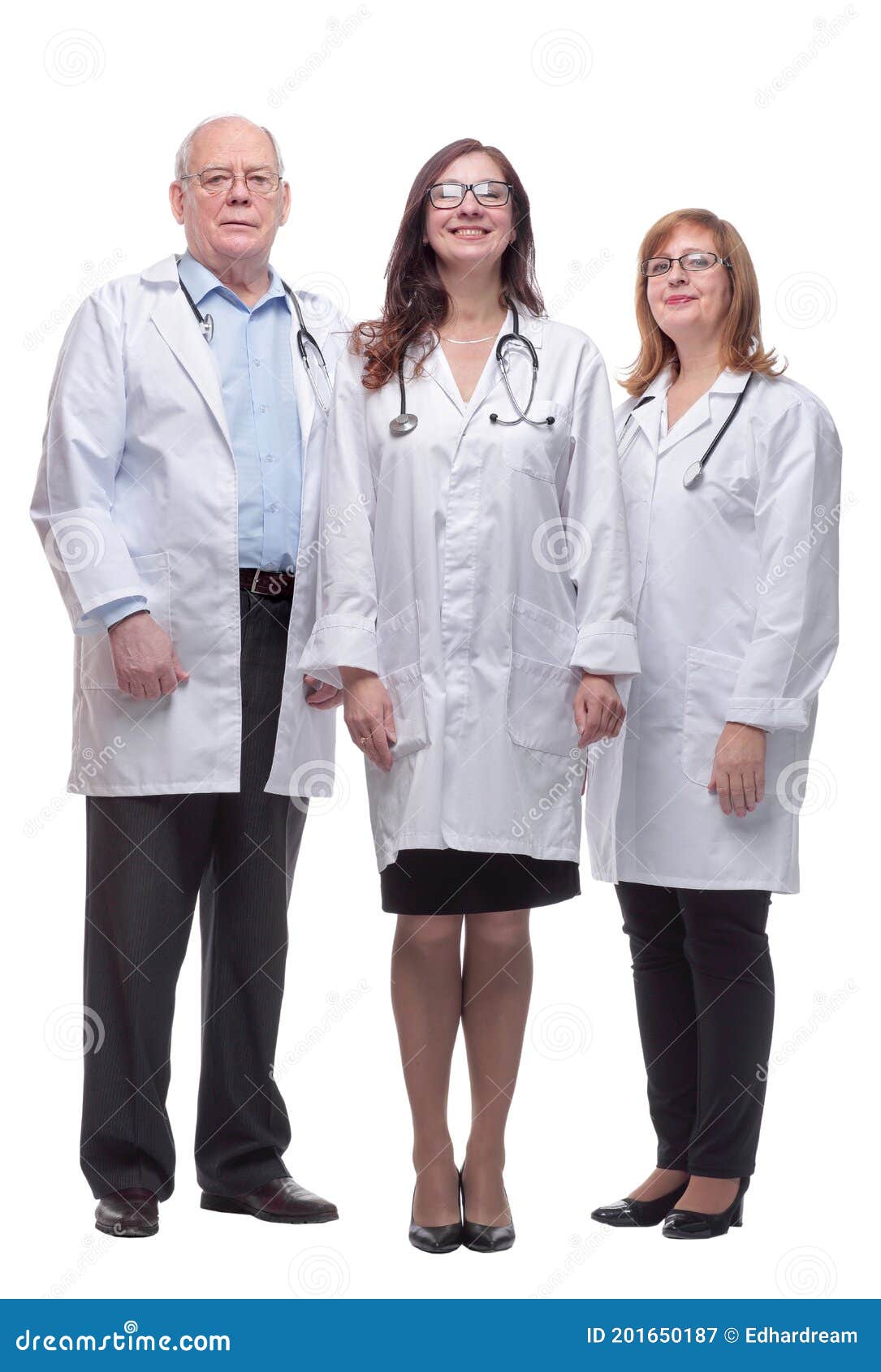 Group of Qualified Doctors Showing Their Visiting Card Stock Image ...