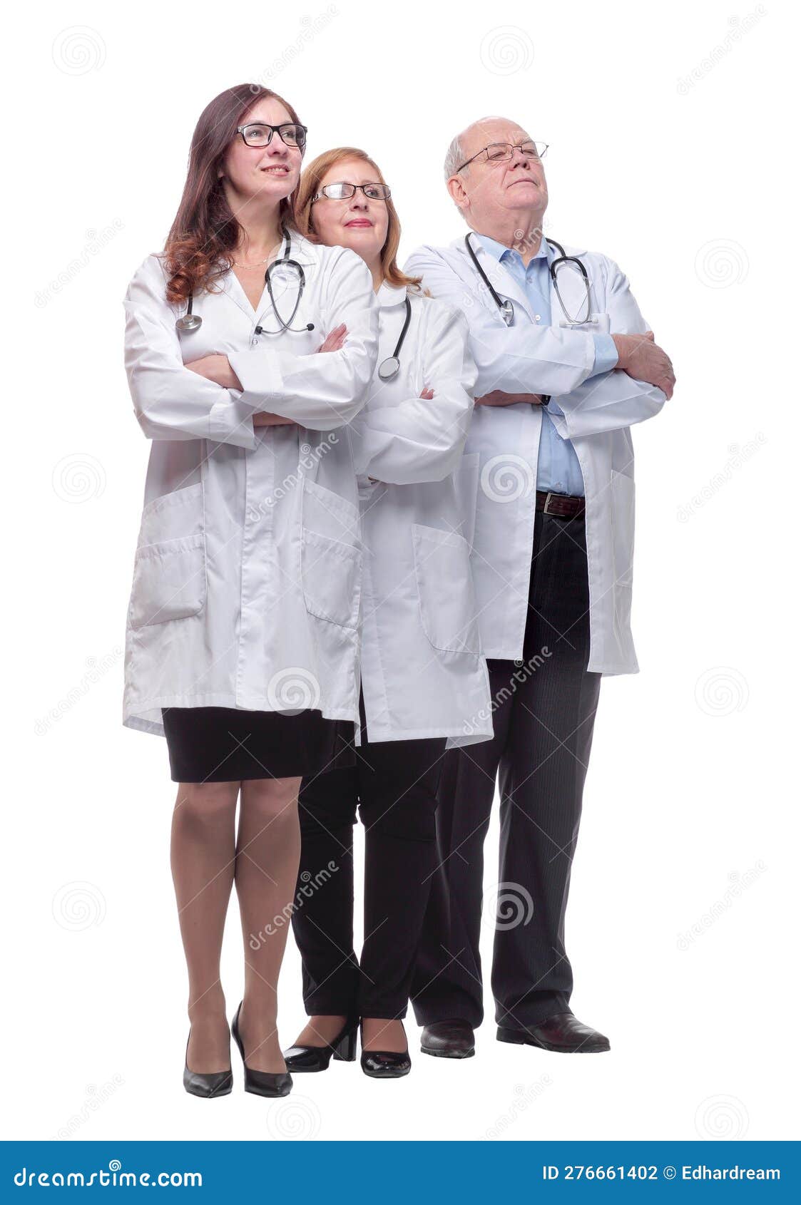 Group of Qualified Doctors Showing Their Visiting Card Stock Photo ...
