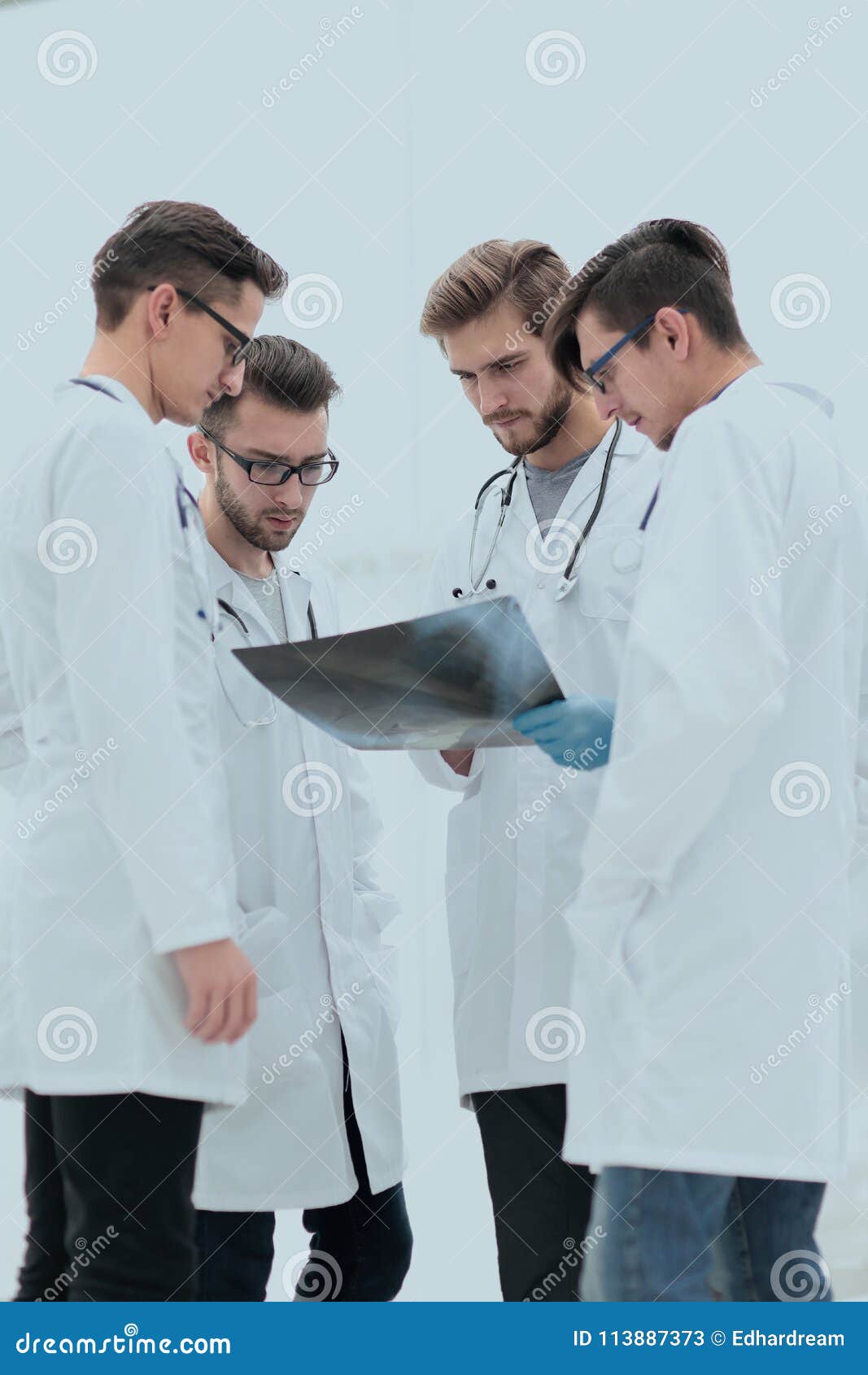 Group of Radiologists Discussing X-ray Stock Image - Image of ...