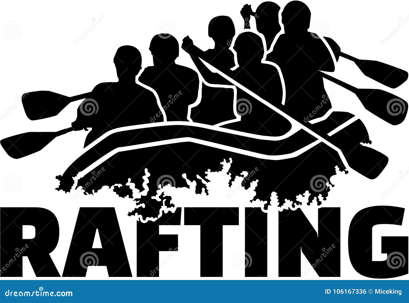 Group of Rafting people stock vector. Illustration of outdoor - 106167336