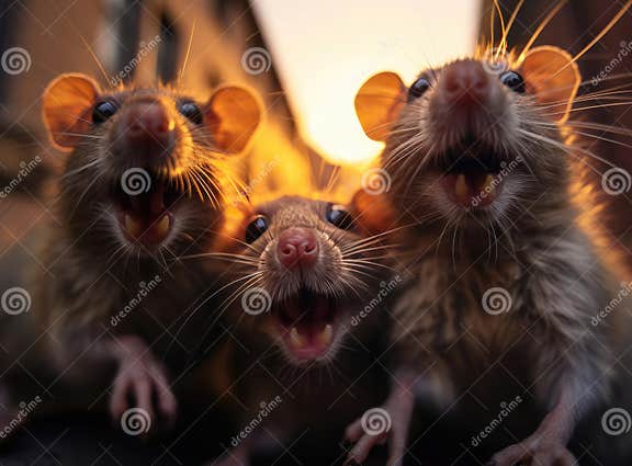 A Group of Rats Looking at the Camera Stock Photo - Image of puppy ...